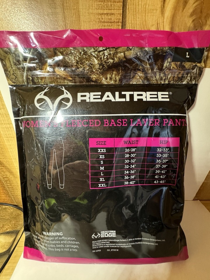Black Color Size L Real tree Women’s Fleece Base Layer Pants NEW | eBay