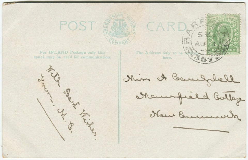 CALEDONIAN RAILWAY COMPANY Postcard - BALLOCH & CALLANDER STATION ...