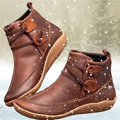 2025 New Boots Fat Retro Boots High Quality PU Waterproof Warm Women's ...