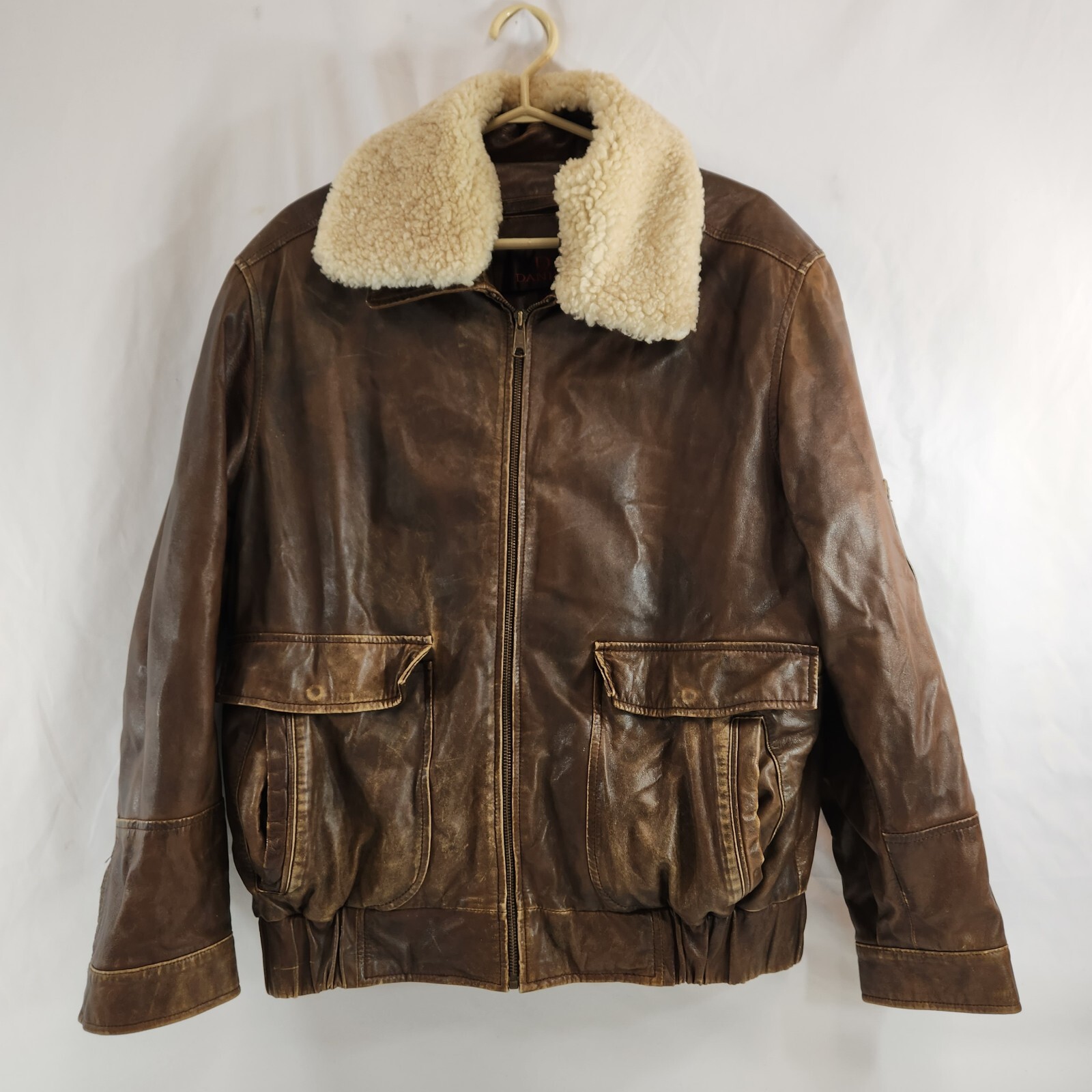 Danier Leather Bomber Jacket Mens Size Large Flight A… - Gem