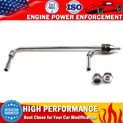 Chrome Dual Feed Fuel Line For Holley Carburetor 4150 Double Pumper 3/8 ...
