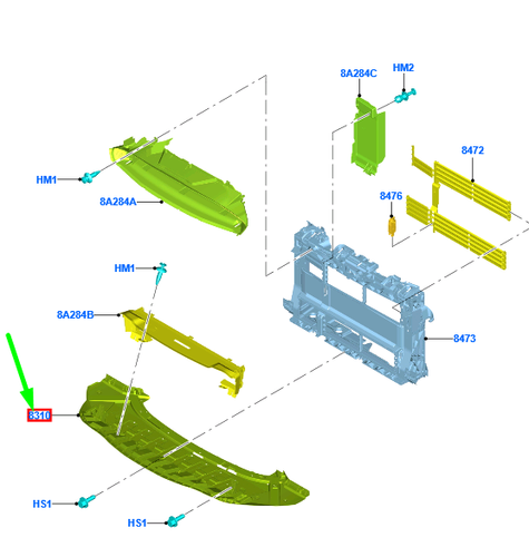 FORD FIESTA MK7 Déflecteur d'air pour pare-chocs avant 2390202 | eBay