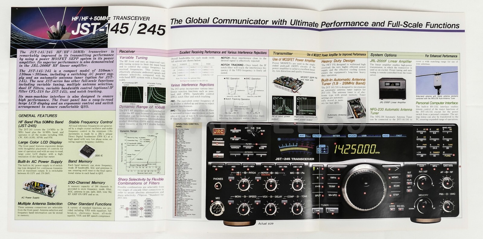 Sales Flyer Brochure For JRC JST-145 / JST-245 Amateur Radio ...