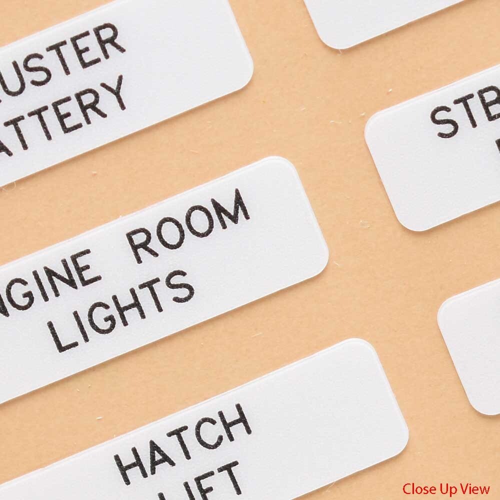 Tiara Boat Switch Panel Labels 3299870 | Vinyl White (100 PC) | eBay