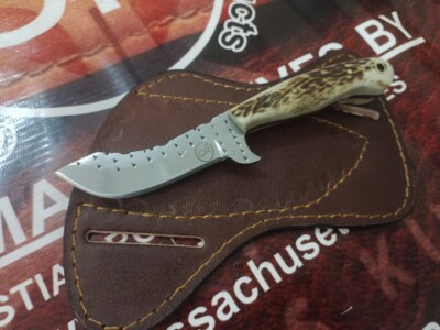 HANDFORGED CUSTOM HUNTING COWBOY KNIFE WITH STAG HANDLE&SHEATH | eBay