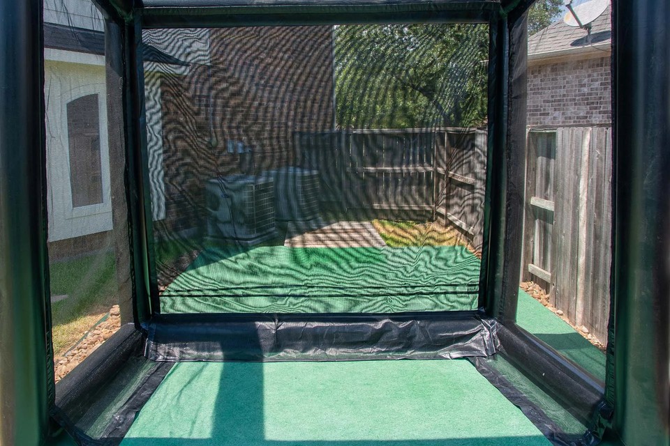 Inflatable Golf Hitting Bay Golf Training Cage Golf Simulator Projector ...