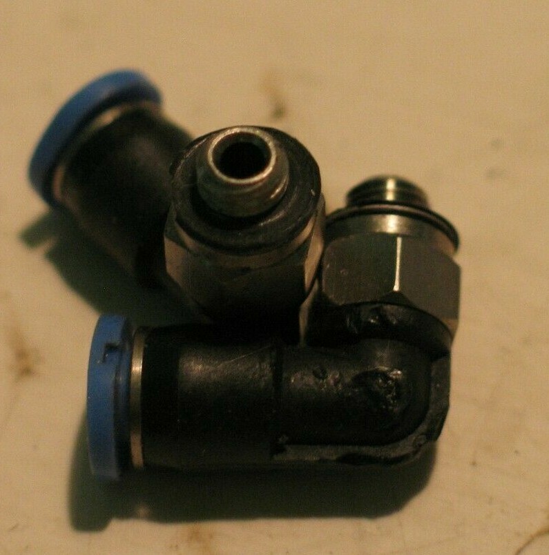 2PCS FESTO QSML-M5-4 (153333) ELBOW PUSH-ON FITTING M5 X 4MM TUBE P5877 ...