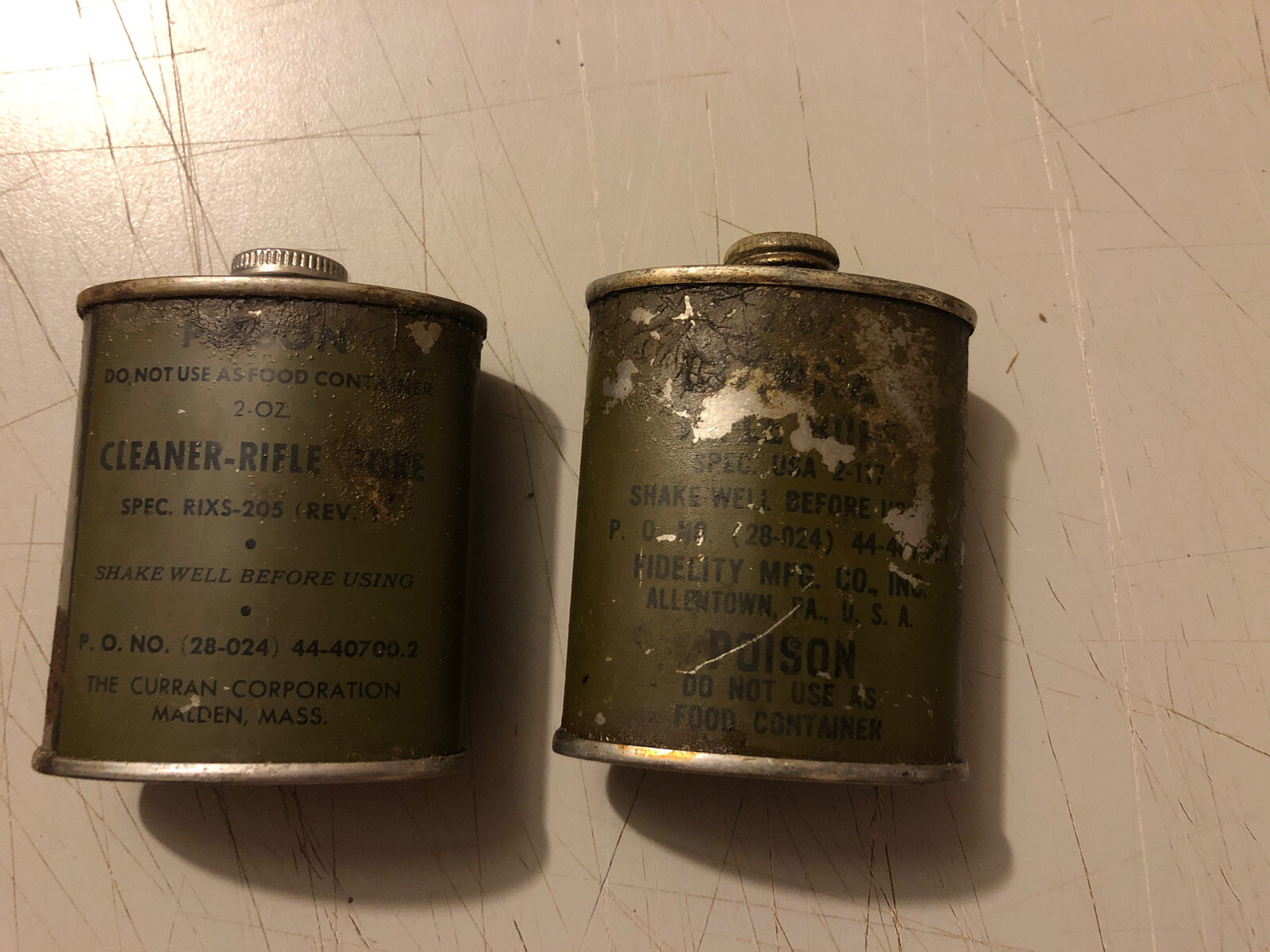 Lot 2 Vintage Army Rifle Cleaning Solvent 2 Oz WWI WWII | eBay