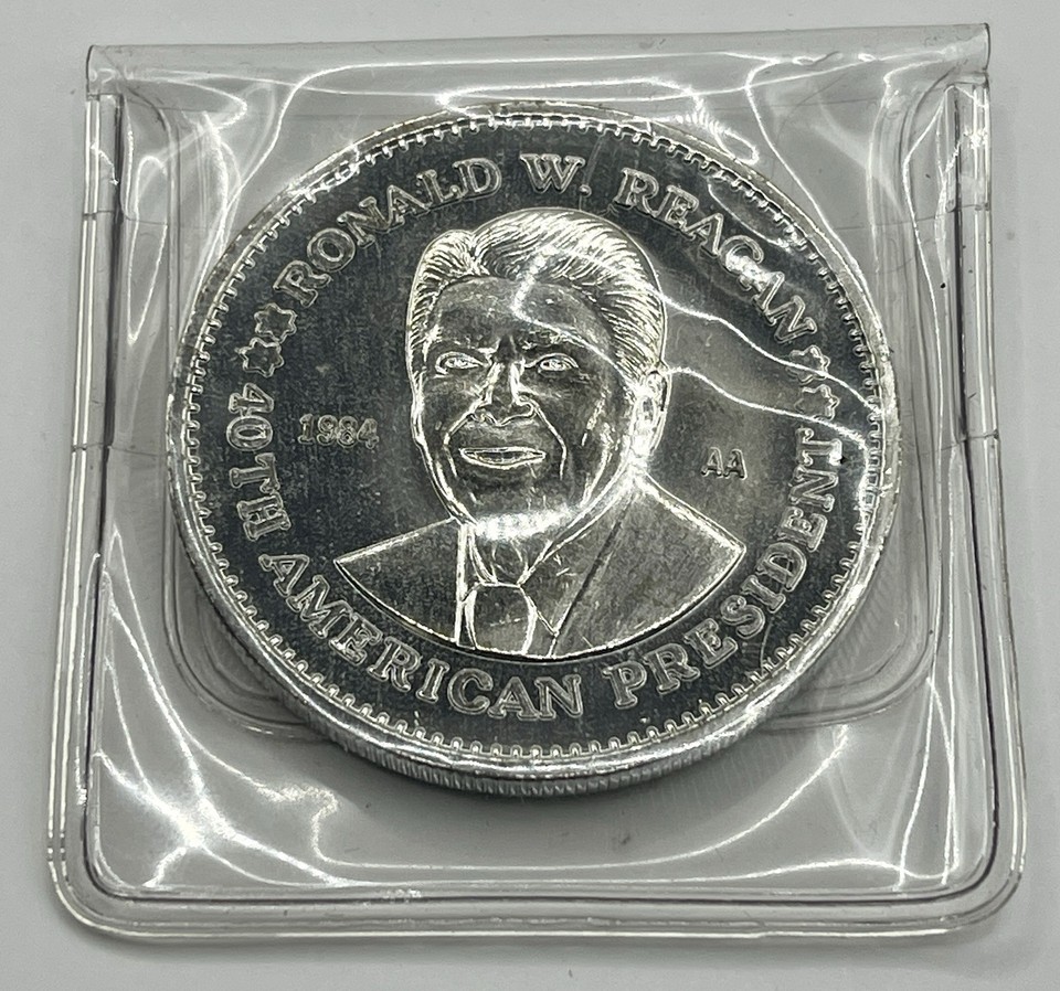 1984 AA Ronald W. Reagan 40th American President Double Eagle Silver ...