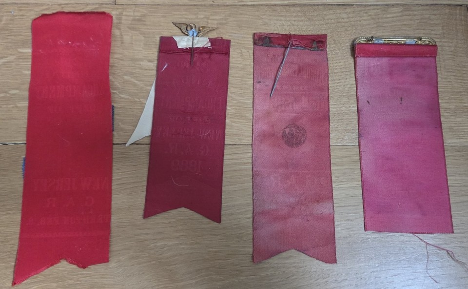 1888, 1889, 1890 & 1892 GAR Encampment Ribbons 21st, 22nd 23rd & 25th ...