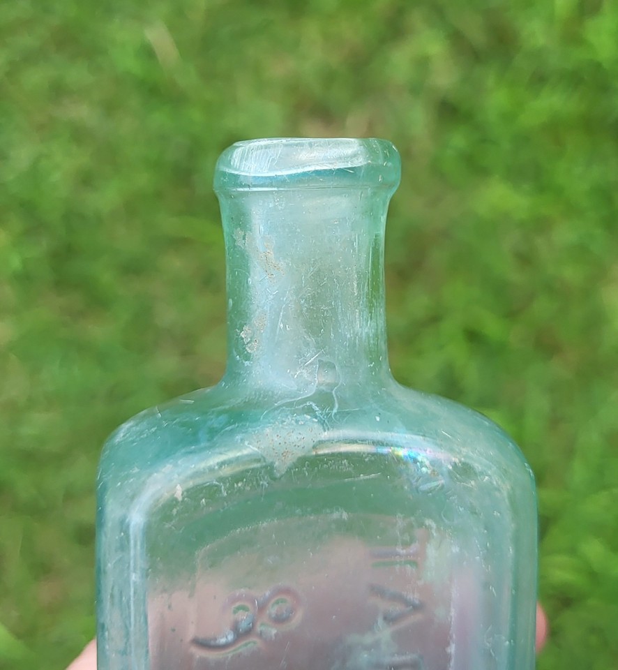 DR.EDWARDS TAR WILD CHERRY & NAPTHA COUGH SYRUP ROLLED LIP 1860 RARITAN ...