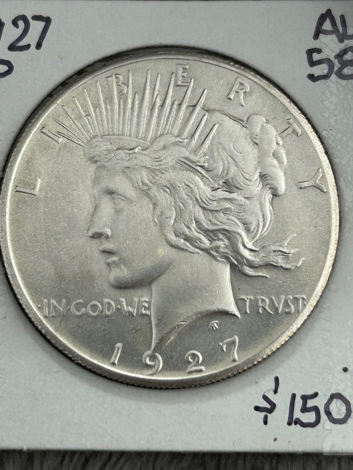 Semi-Key 1927-P PEACE DOLLAR. Looks Choice with nice luster and perfect ...