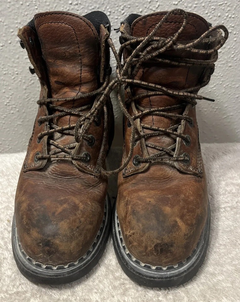 Red Wing 2326 Brown Leather Safety Work Boots USA Shoes Womens Sz 4 E2 ...
