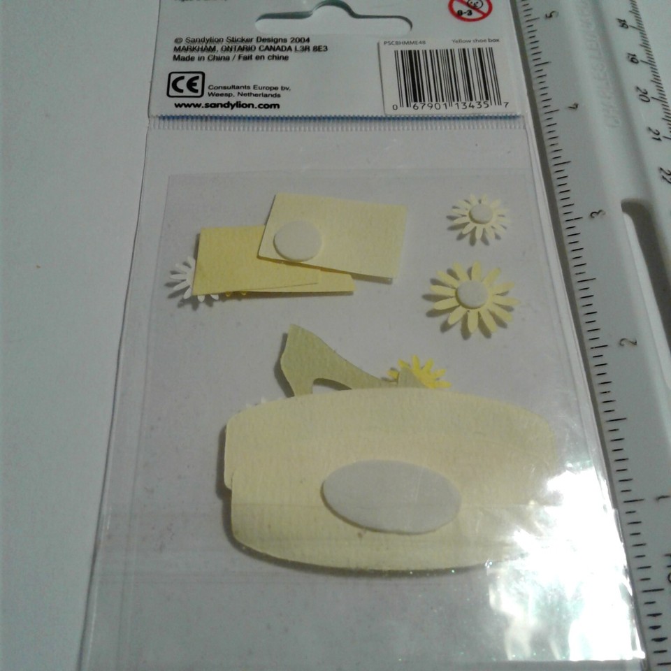 Sandylion Essentials 4 Pc. Dimensional Shoe Box Sticker Pack | eBay