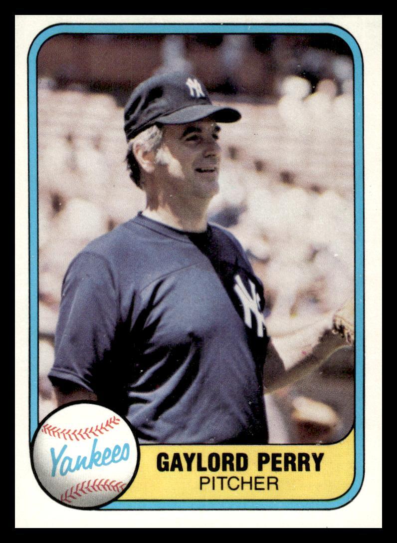 1981 Fleer #91 Gaylord Perry New York Yankees | eBay