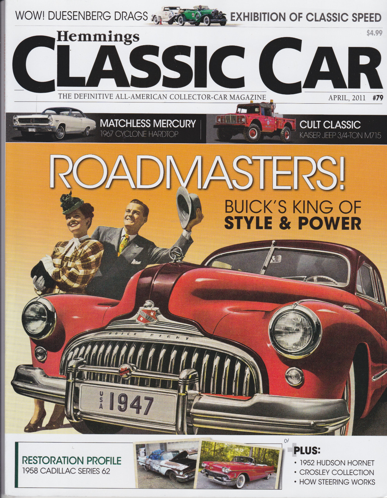 Hemmings Classic Car Magazine - April, 2011 - Buick Roadmasters / 1967 Cyclone | eBay