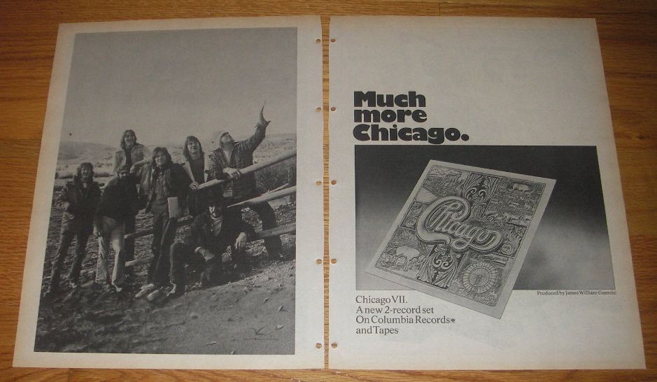1974 Chicago VII Album Advertisement - Much More Chicago | eBay