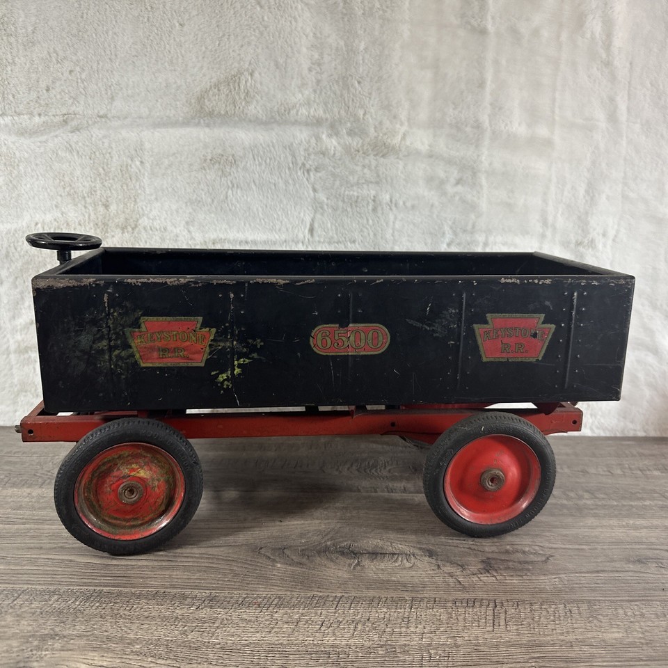 Vtg Keystone Train 6400 Engine & 6500 Freight Pressed Steel Toy Truck ...