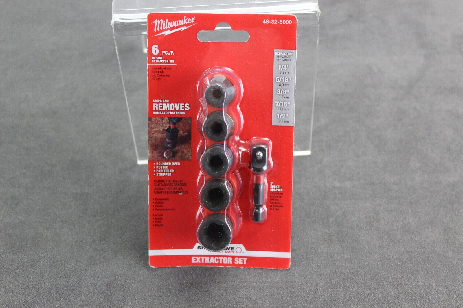 Milwaukee 48-32-8000 6 Pc 3/8” Impact Extractor Set W 1/4” Adapter SAE MM *NEW* 45242484836| eBay