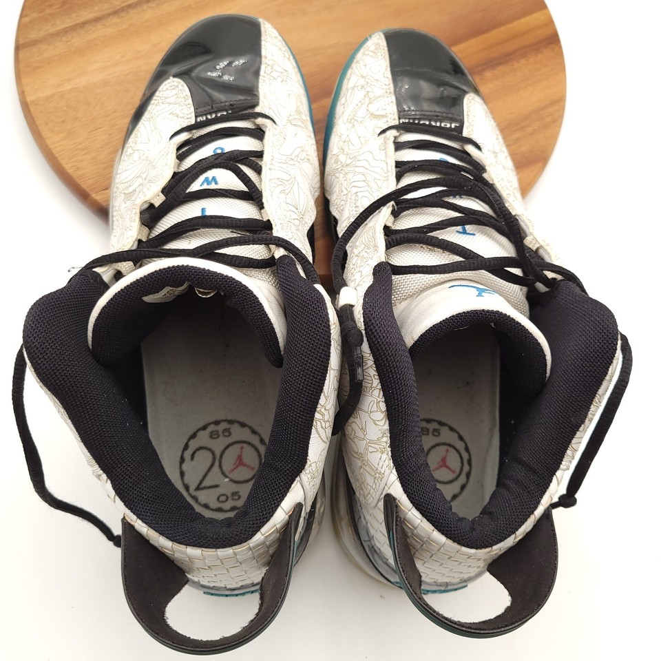 Nike Air Jordan Dub Zero White Mens Size 14 Black Blue Laser Cut 311046 ...