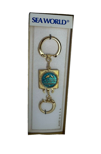 VTG USA Made SEA WORLD Dolphin Ocean Keychain Keyring Original Box ...