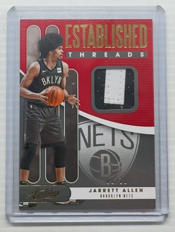 2019-20 Absolute Jarrett Allen Gold Established Threads Game Used Patch ...