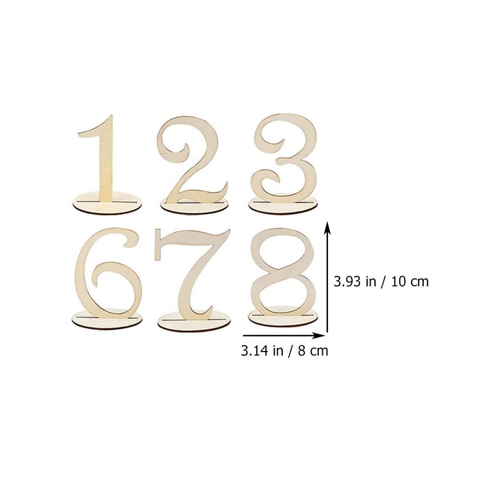 20 Pcs Rustic Wedding Table Numbers Numbered Signs Delicate Reception ...