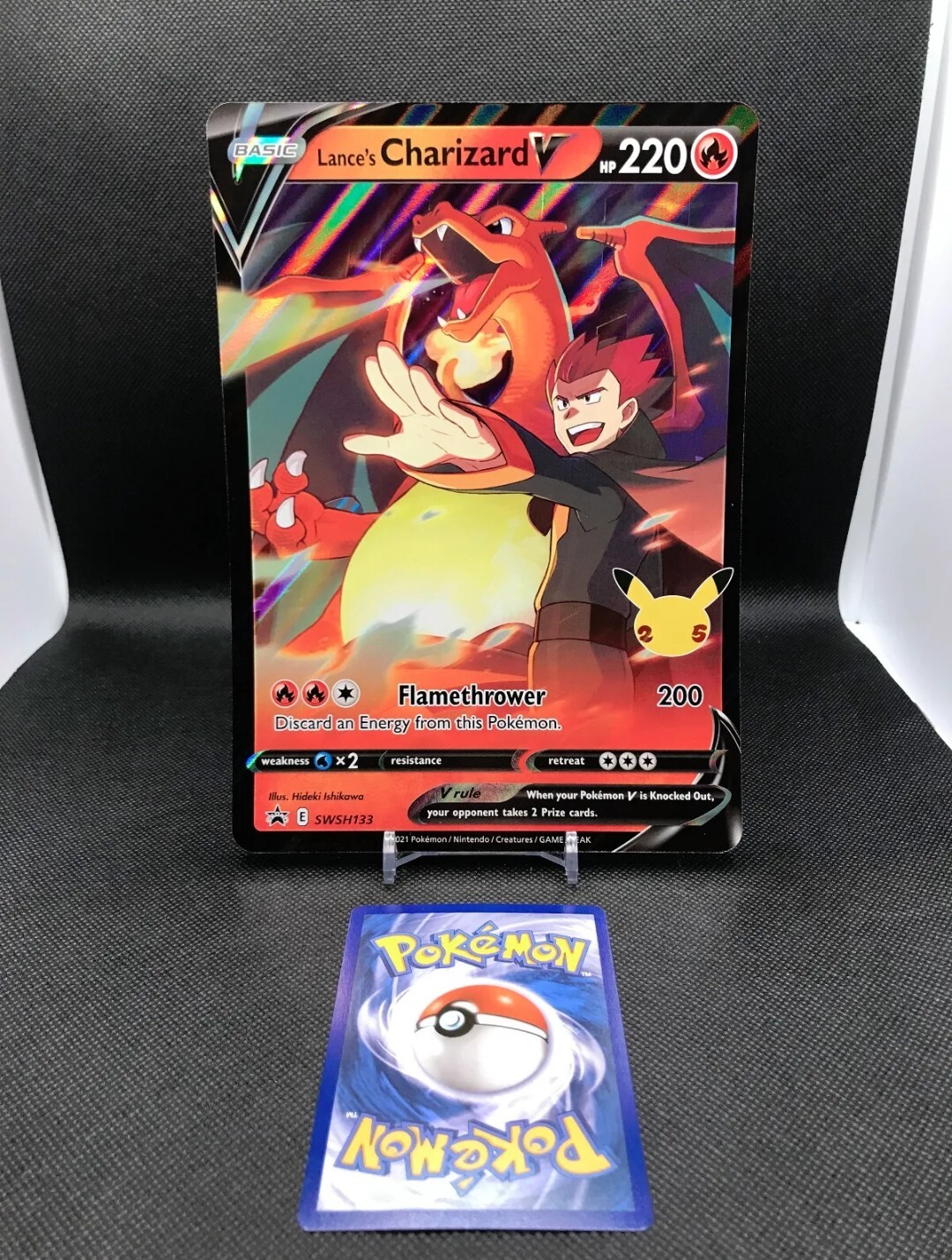 Lance’s Charizard V JUMBO Card SWSH133 Pokemon TCG Celebrations ...