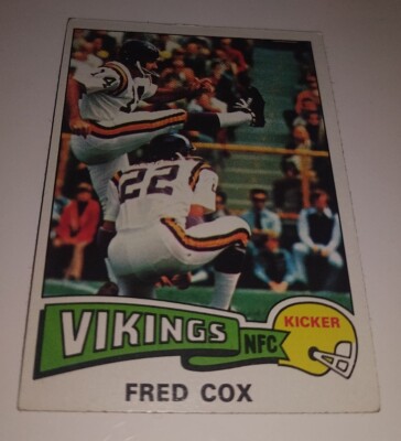 1975 Topps Football Fred Cox #53 NFL Trading Card Vikings 70's | eBay