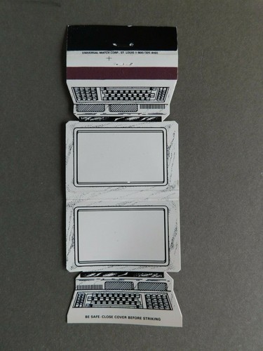 Matchbook cover - Computer shaped cover - Universal Match Corp | eBay