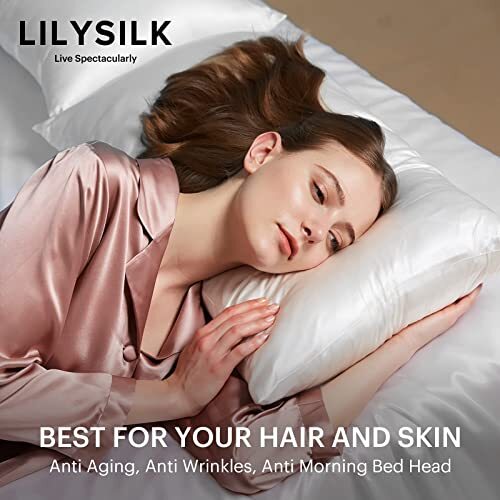 Lilysilk Silk Pillowcase For Hair And Skin Queen-100% Mulberry Silk 19 ...