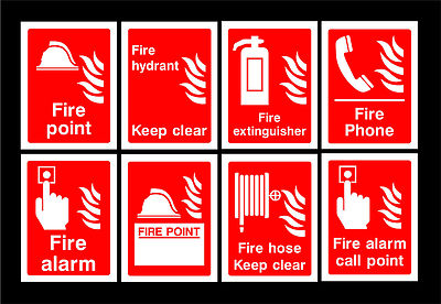 FIRE POINT ALARM HYDRANT EXTINGUISHER HOSE PHONE CALL POINT A5 sign or ...