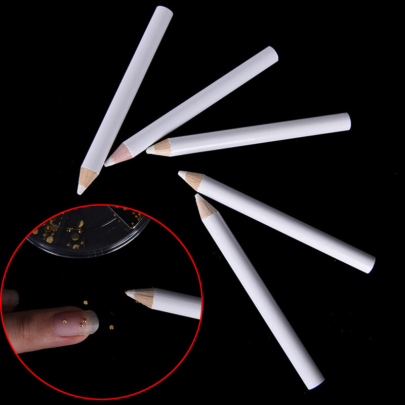 5pcs Nail Art Manicure Dotting Pen Tool Nail Rhinestone Bead Picker Wax ...