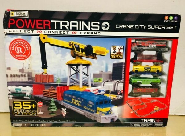 Jakks Pacific Power Trains Crane City Super Set 35 Feet Track Ages 4 ...