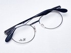 NEW Ray Ban RB6406 2861 Unisex Silver On Top Black Round Eyeglasses ...