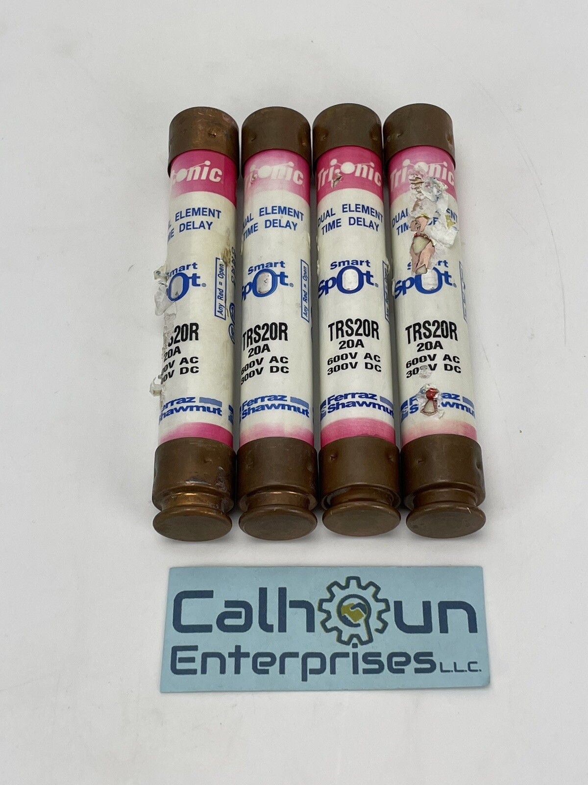 (LOT OF 4) Ferraz Shawmut TRS20R Smart Spot Dual Element Fuse 20A 600V ...