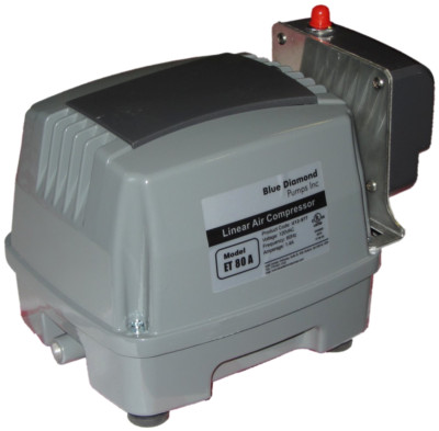 BLUE DIAMOND ET80A Septic Pond Aeration Pump Aerator w/ Alarm 110v 75 ...