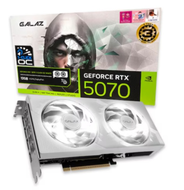 GALAX GALAZ GeForce RTX 5070 WHITE OC D7 12GB Gaming Graphics Card NEW ...
