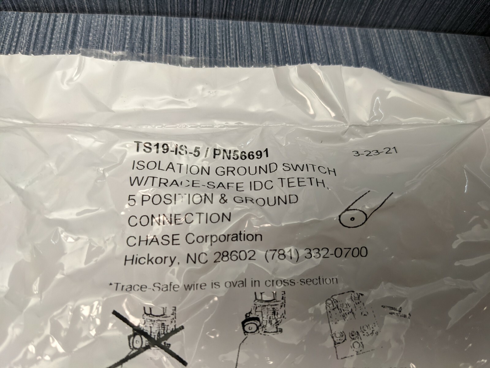 TS19-IS-5 56691 Isolation Ground Switch 5-Position w/ Trace Safe IDC ...