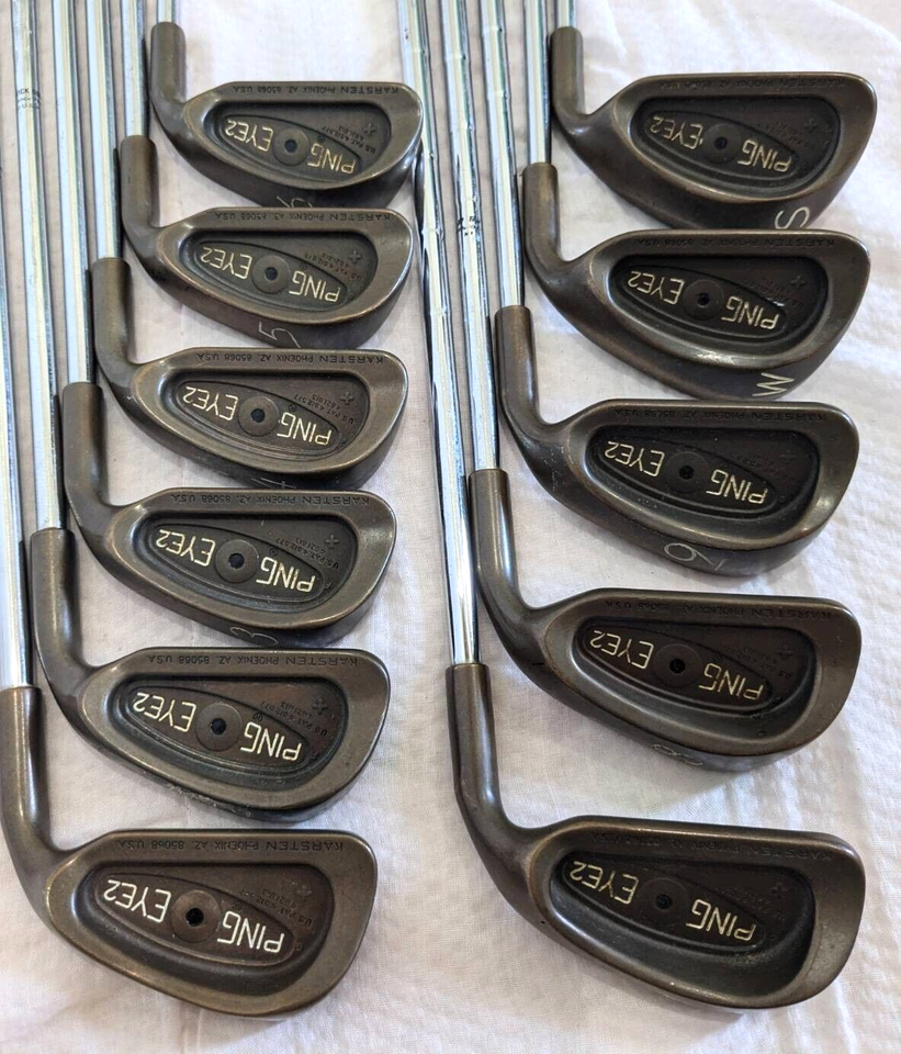 Rare!! Ping Eye2+ Beryllium Copper Black Dot Iron Set #1-9,W,S (11Clubs ...