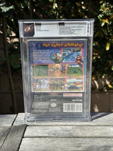 WATA 8.5 B+ | NINTENDO GAMECUBE SUPER MONKEY BALL SEALED BLACK LABEL ...