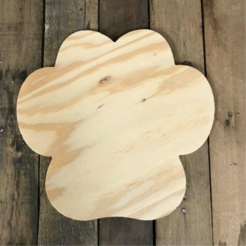 Wood Paw Print Shape, Unfinished Paw Print Shape, Wooden Paw Print ...