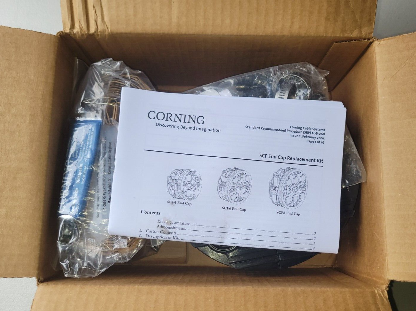NEW IN BOX Corning Cable Systems SCF-KT-ECR8 End Cap Splice Closure ...