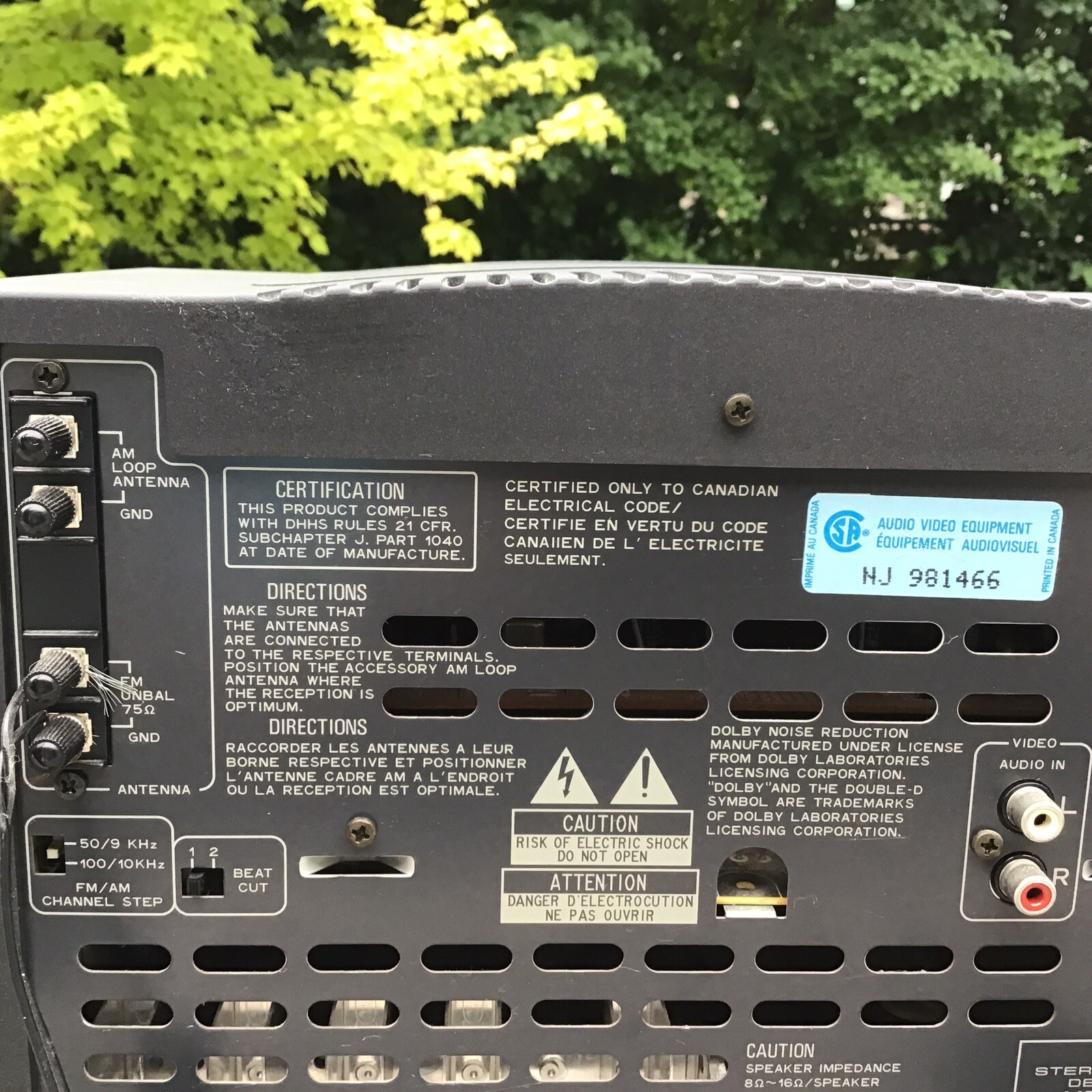 Pioneer Mini Stereo System AM FM Dual Cassette Audio XR-P500 - CD DOES ...