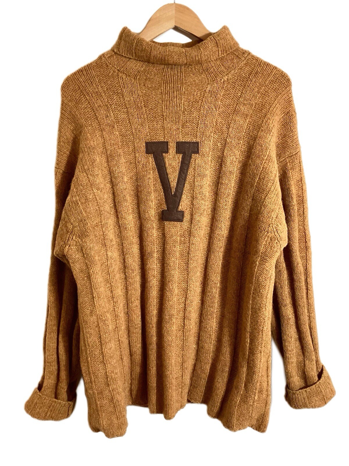 Varcity by No Joke Shetland Wool Letterman Sweater L … - Gem