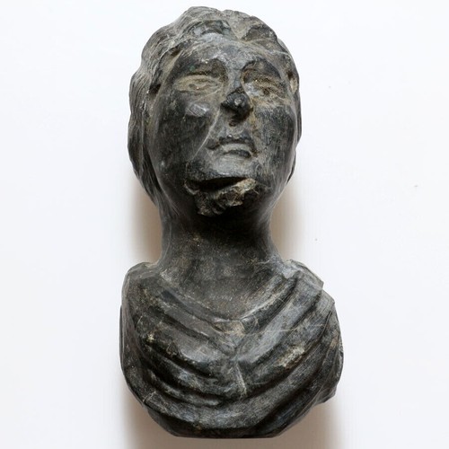 STATUE BUSTE SENIOR RARE EN PIERRE D'ONIX ROMAINE FAUSTINA I ENVIRON ...