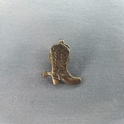 Western Cowboy Boot Spur Bronzed Metal Hat Jacket Lapel Pin | eBay