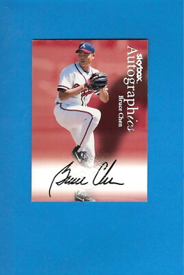 1999 Skybox Autographics Bruce Chen AUTOGRAPH Auto Braves | eBay