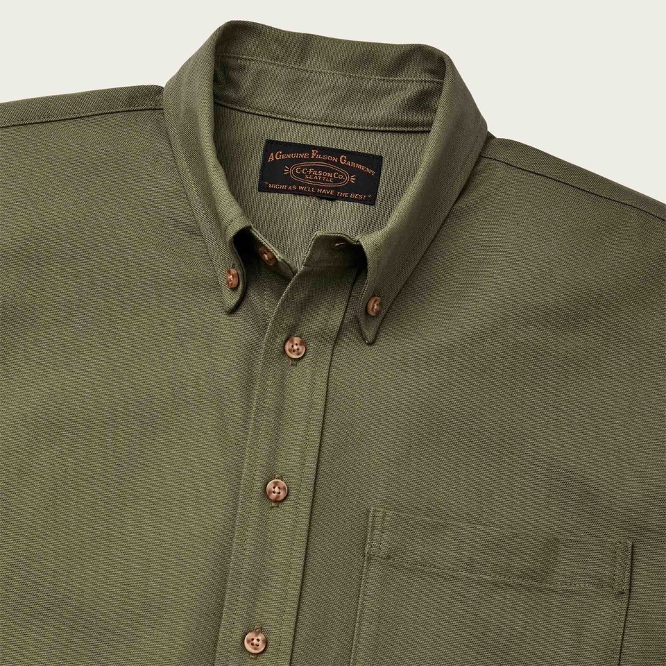 Filson Iron Cloth Oxford Shirt 20230529 Burnt Olive Pale Heavy Duty 9.4 ...