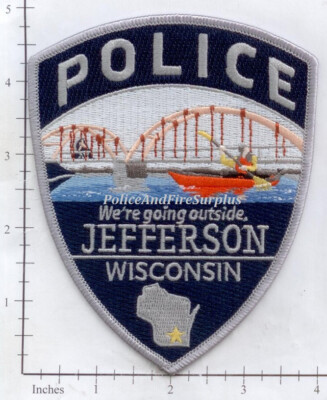 Wisconsin - Jefferson WI Police Dept Patch | eBay